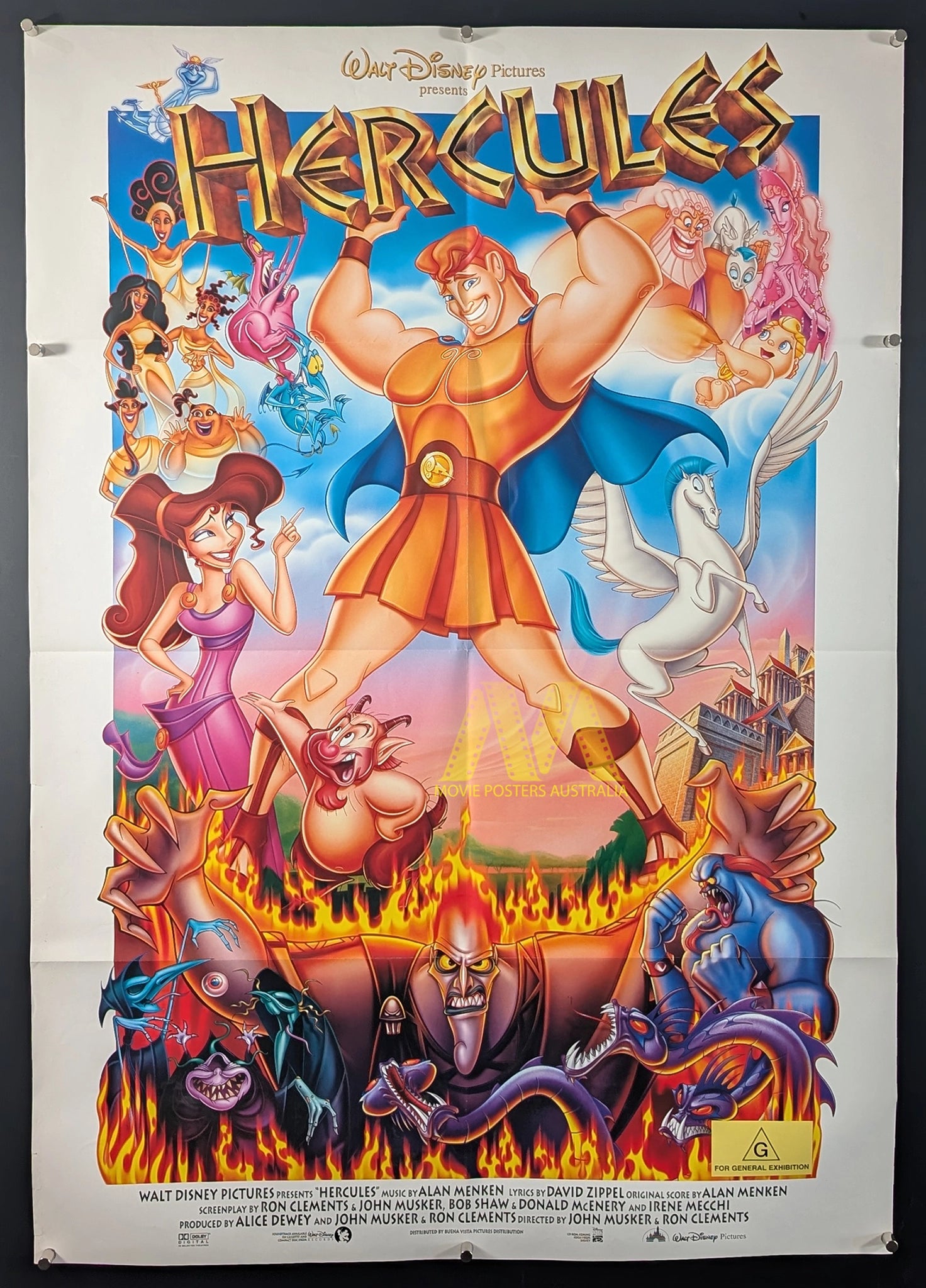 HERCULES (1997) MOVIE POSTER, AUSTRALIAN ONE SHEET, DISNEY – Movie ...