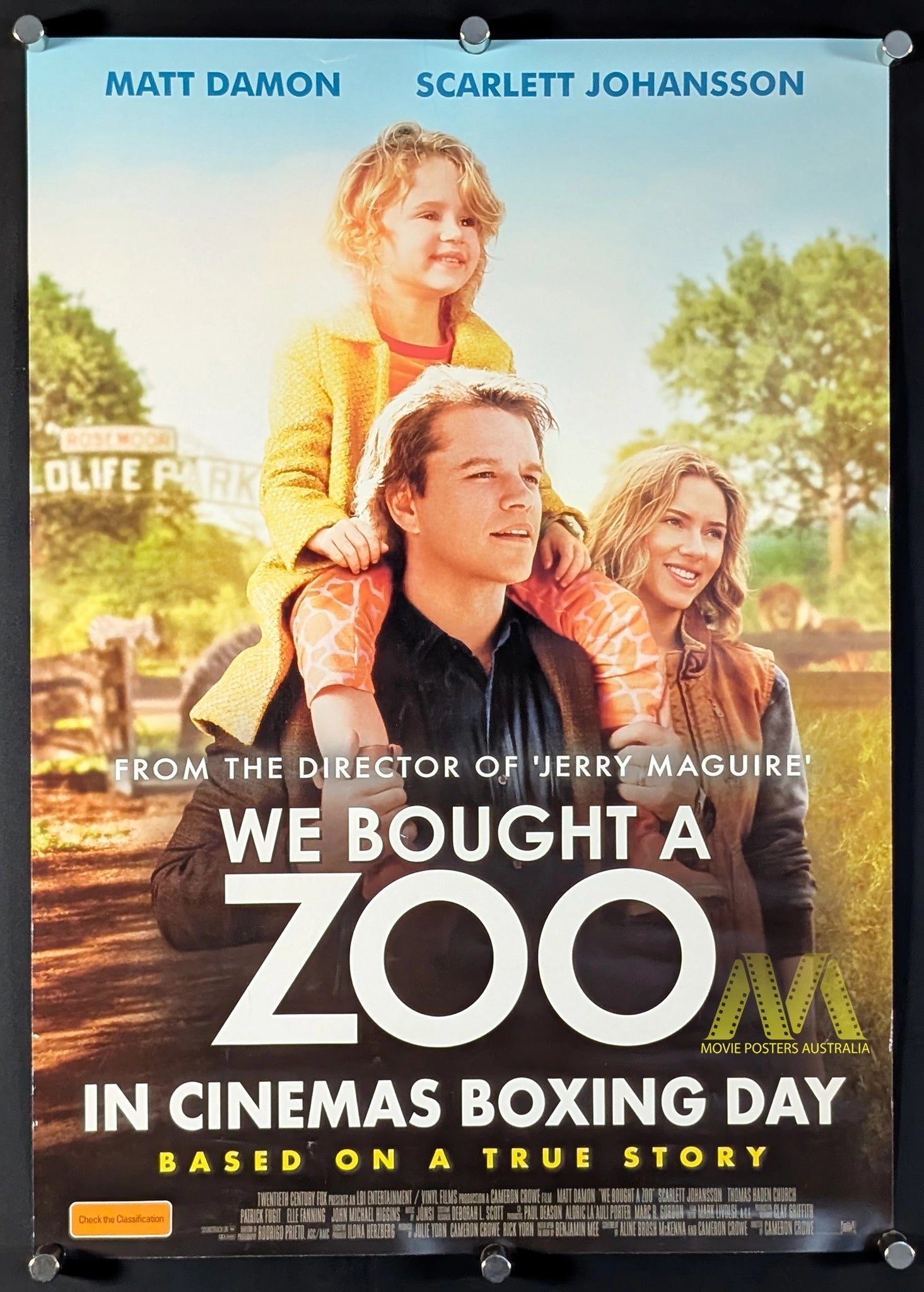 WE BOUGHT A ZOO (2011) Movie Poster, Mini, 11 x 17 inch, Matt Damon ...