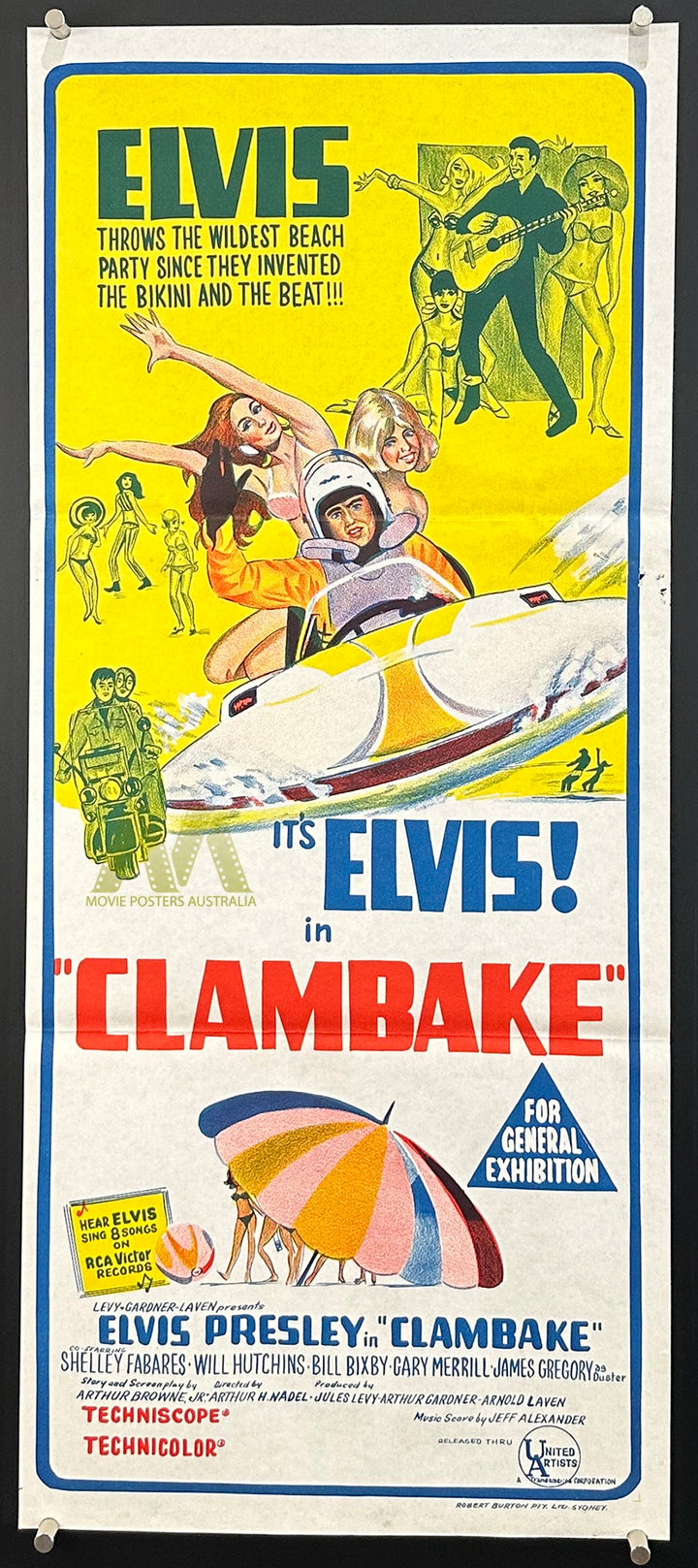 CLAMBAKE (1967) MOVIE POSTER, DAYBILL, ELVIS PRESLEY – Movie Posters ...