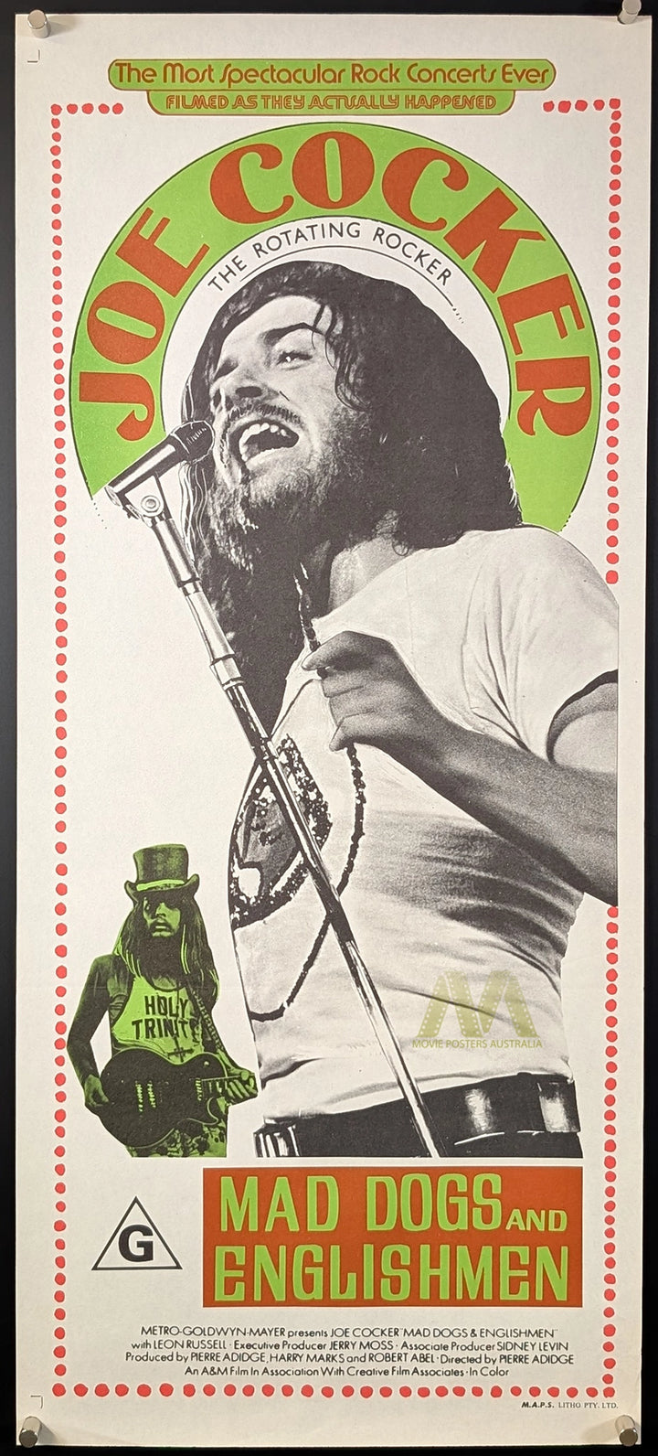 JOE COCKER: MAD DOGS AND ENGLISHMEN (1971) Movie Poster, Daybill ...