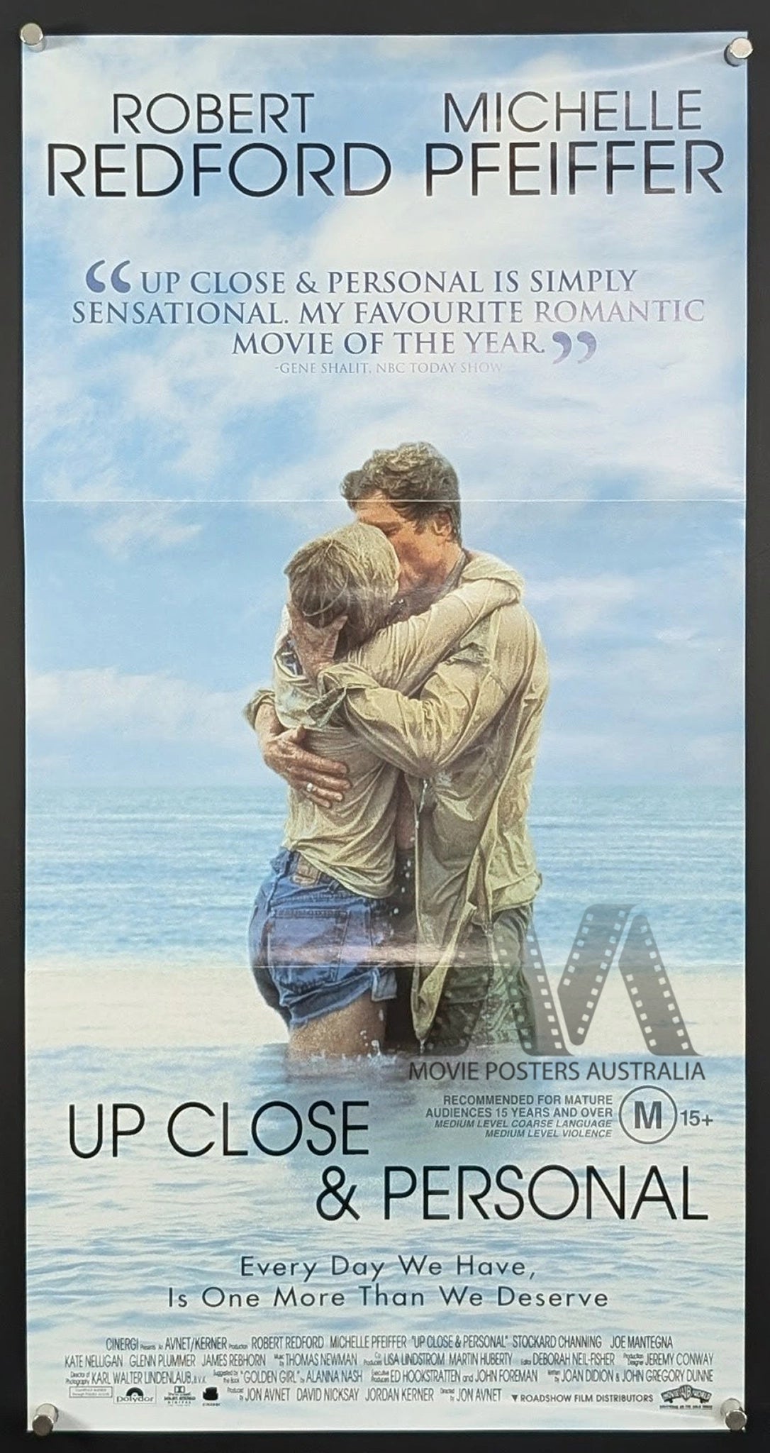 UP CLOSE AND PERSONAL (1996) MOVIE POSTER, ORIGINAL DAYBILL, REDFORD ...